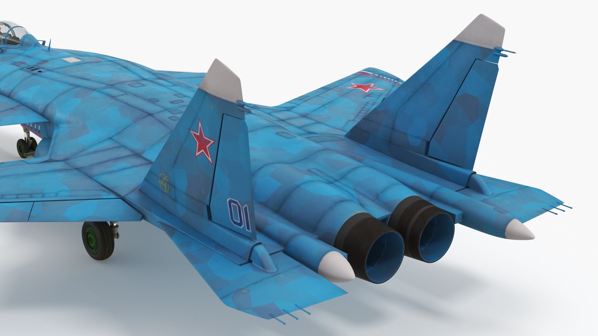 3D Model Sukhoi Su 47 Berkut Russian Supersonic Jet Fighter Rigged ...