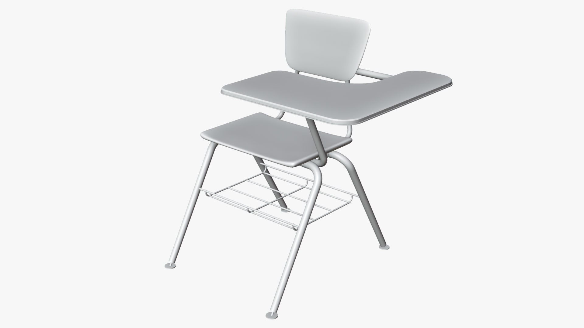 Student Desk And Chair 3D Model - TurboSquid 1792396