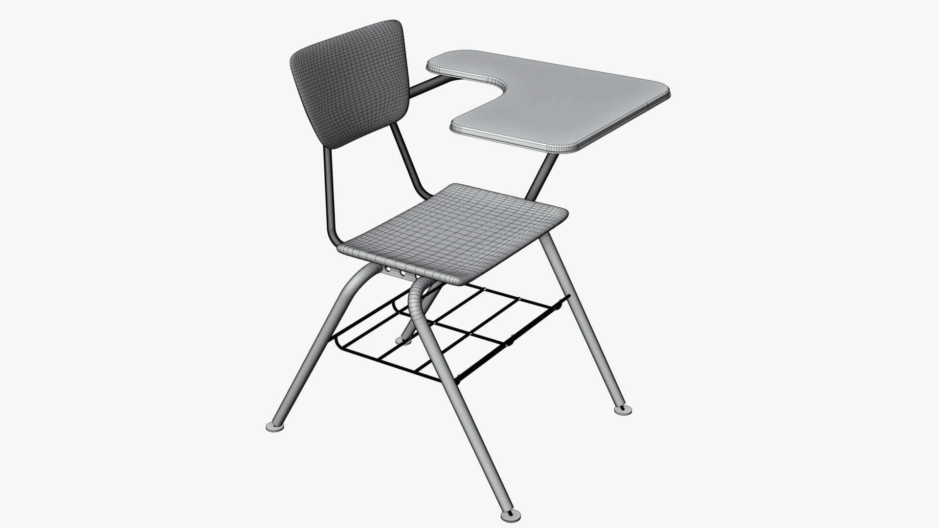 Student Desk And Chair 3D Model - TurboSquid 1792396