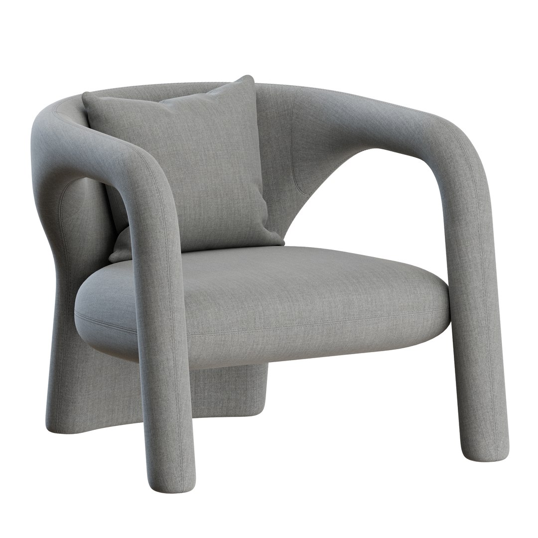 3D Aimee Lounge Armchair By Baxter Model - TurboSquid 2396540