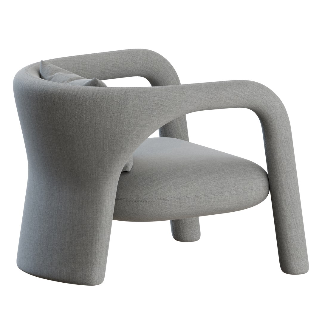 3D Aimee Lounge Armchair By Baxter Model - TurboSquid 2396540