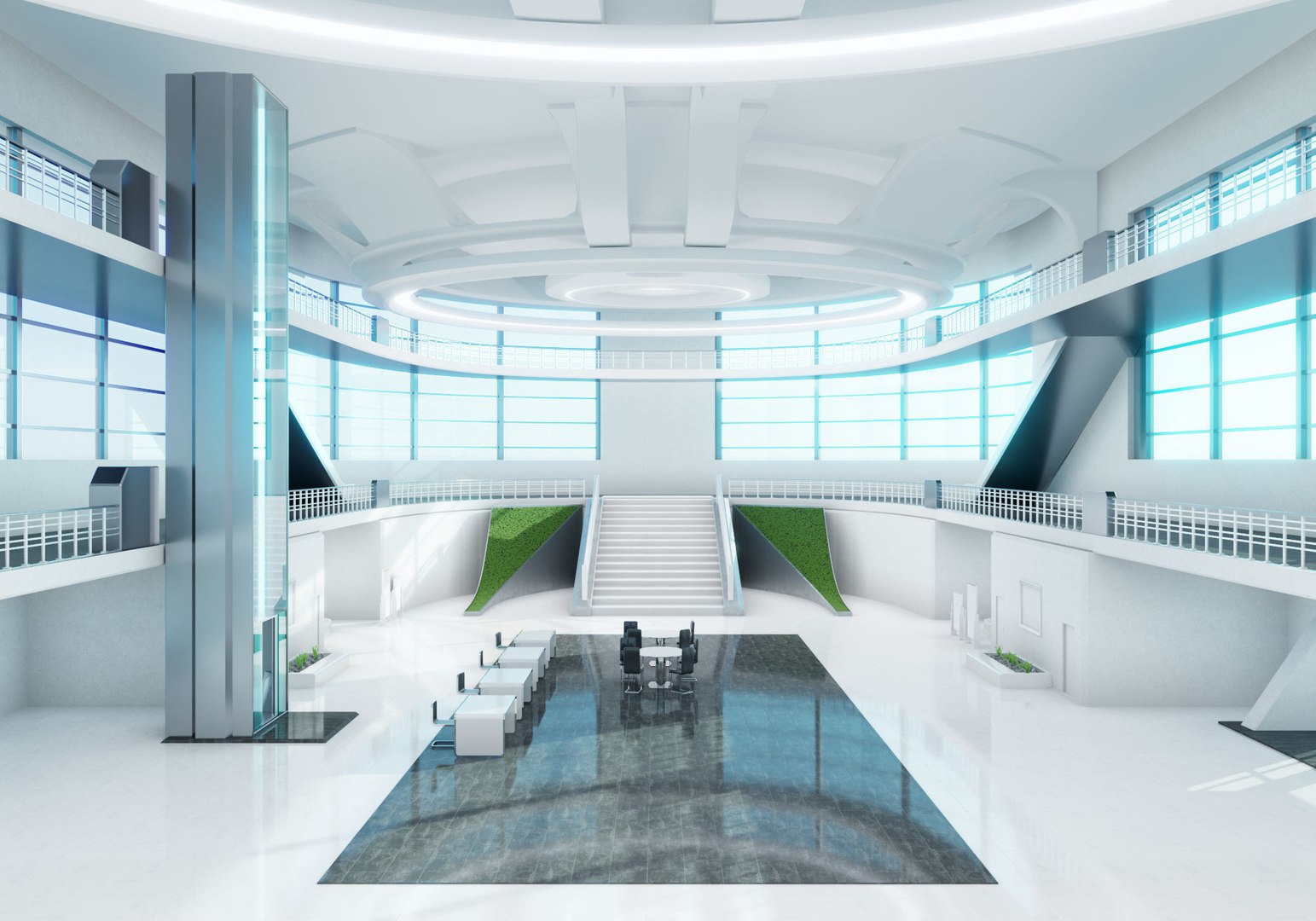 Modern Convention Center Interior 3D Model Unity 3D Model - TurboSquid ...