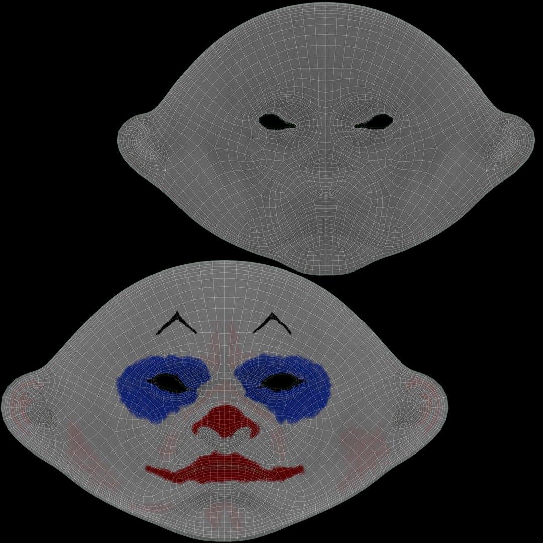 3d Clown Mask Model