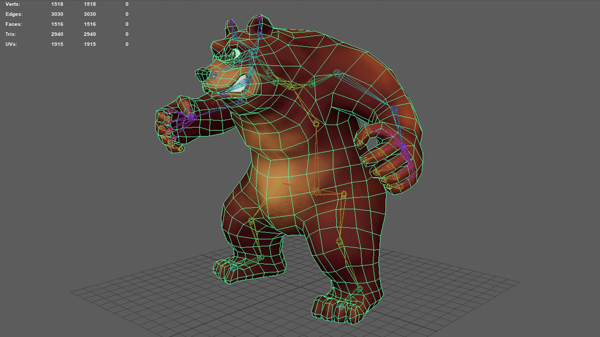 Lowpoly Stylized Bear Rigged and Animated for VR AR Games 3D ...