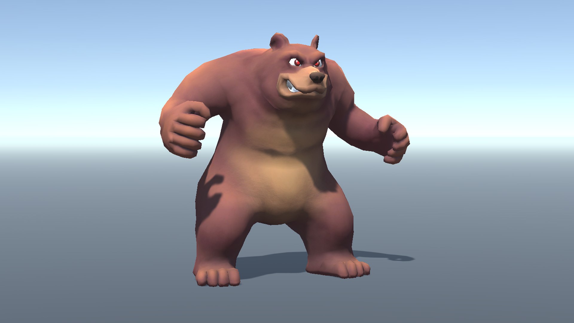 Lowpoly Stylized Bear Rigged and Animated for VR AR Games 3D ...