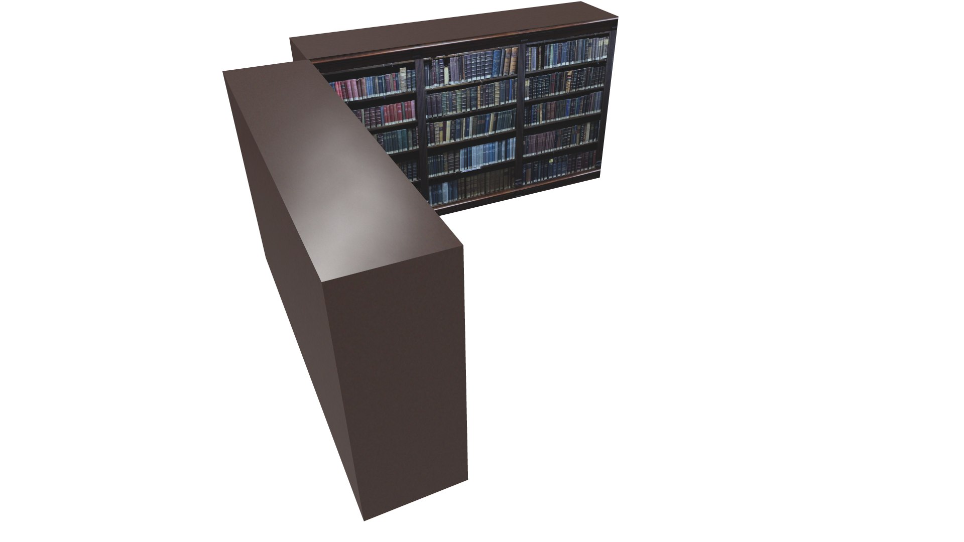 3D Book Shelf Model - TurboSquid 1917647