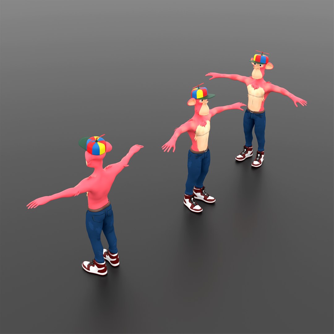 Low Poly Game Ready Monkey Man Character 3D Model - TurboSquid 2312216