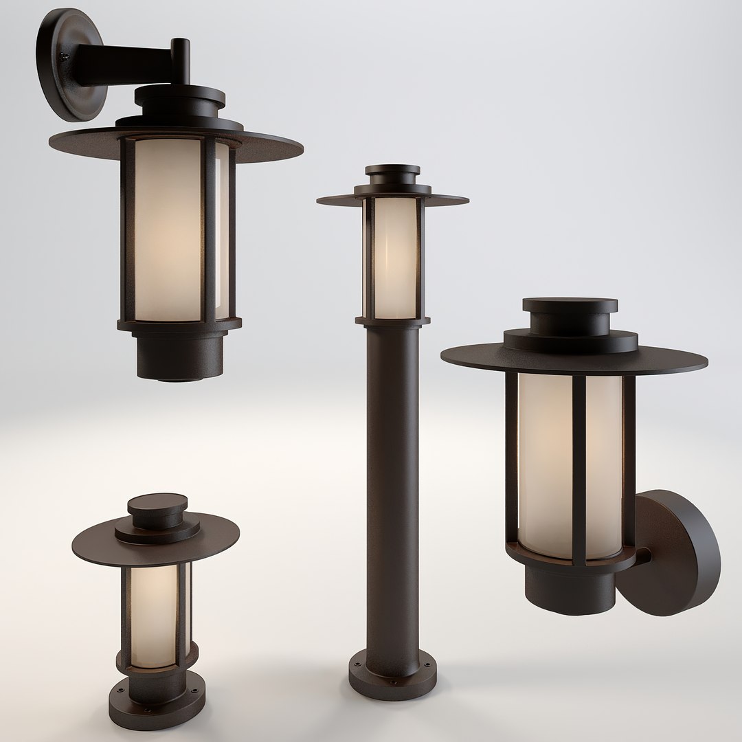 Outdoor Lamps GOESS 3D Model - TurboSquid 1859869