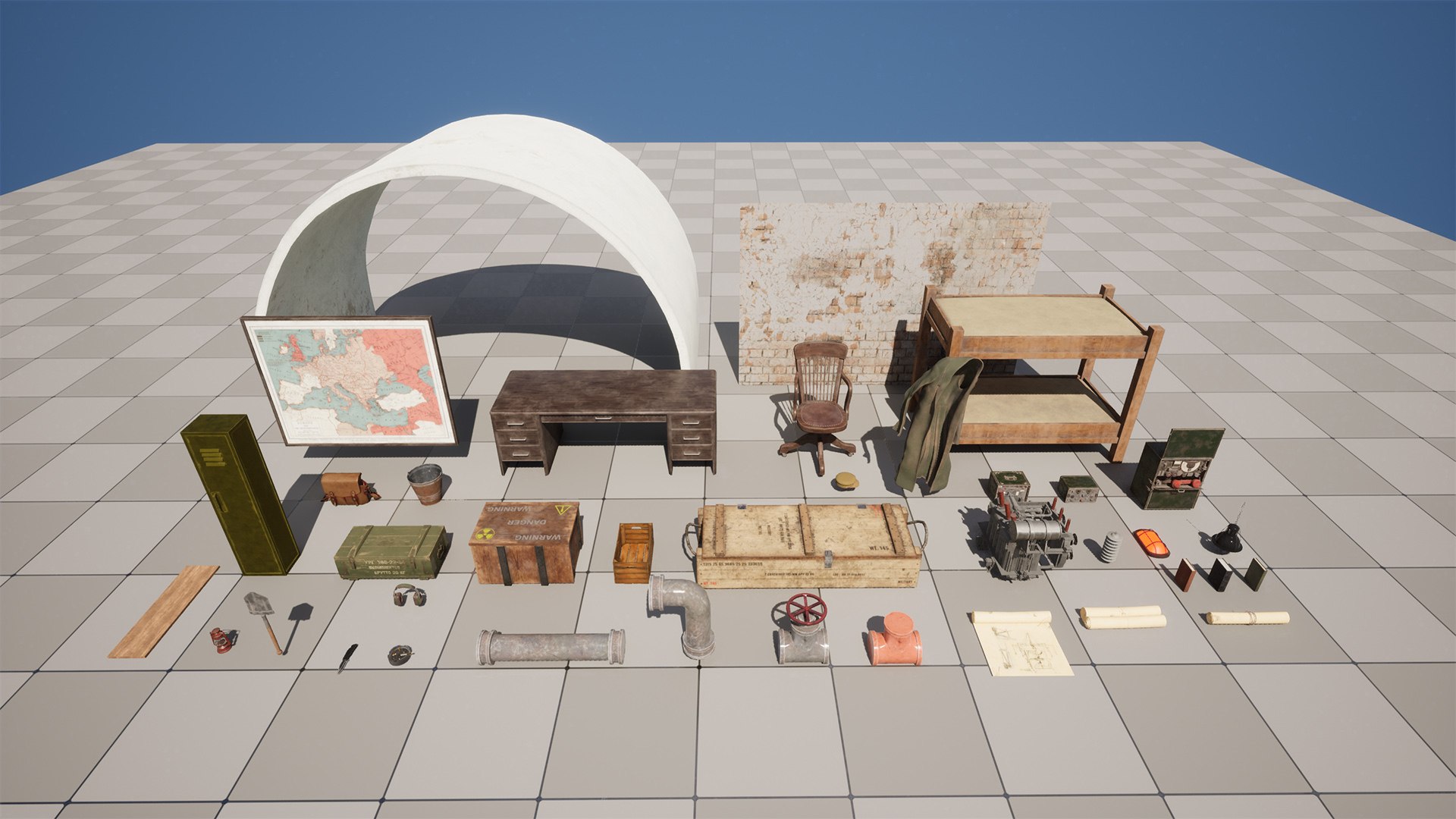Bunker Command 42 Assets Model - TurboSquid 2197385