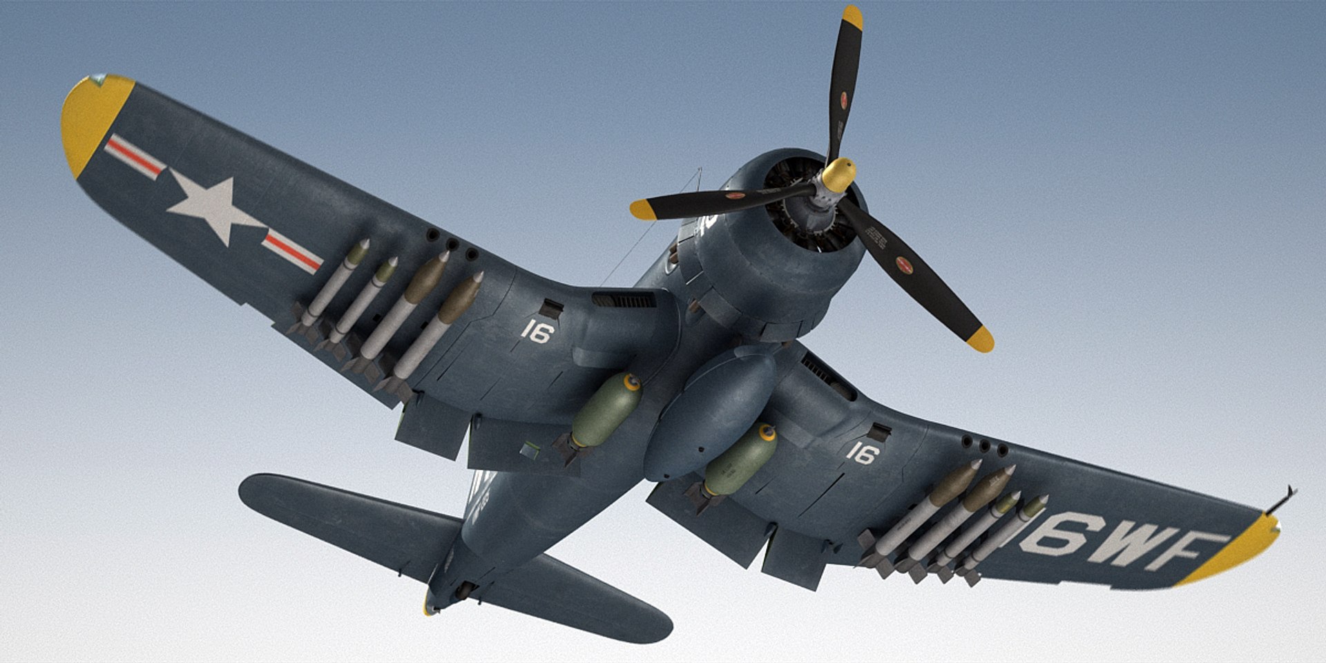 3D Vought F4u Corsair Aircraft - TurboSquid 1669407