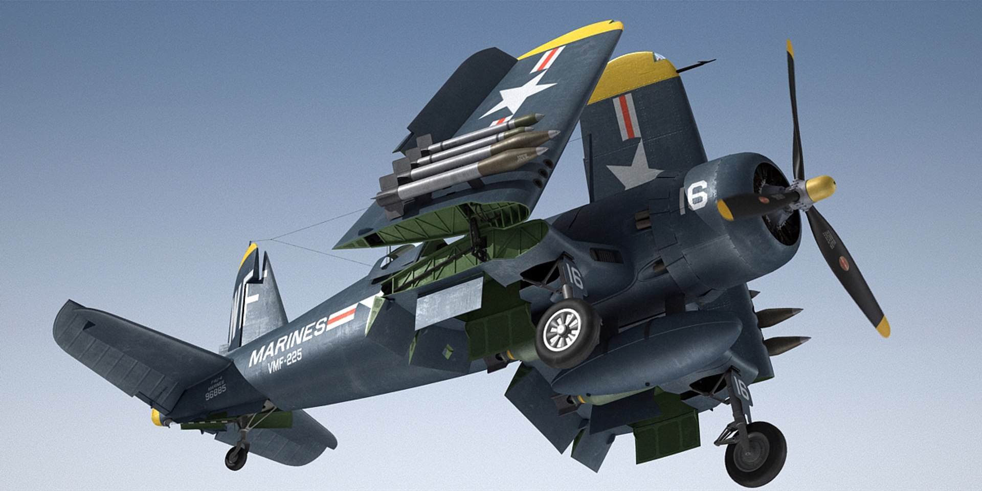 3D Vought F4u Corsair Aircraft - TurboSquid 1669407