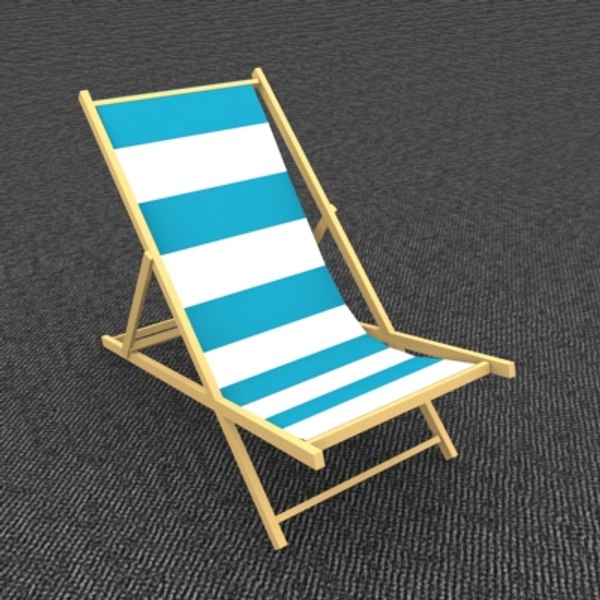 3D 3ds Max beach chair pool