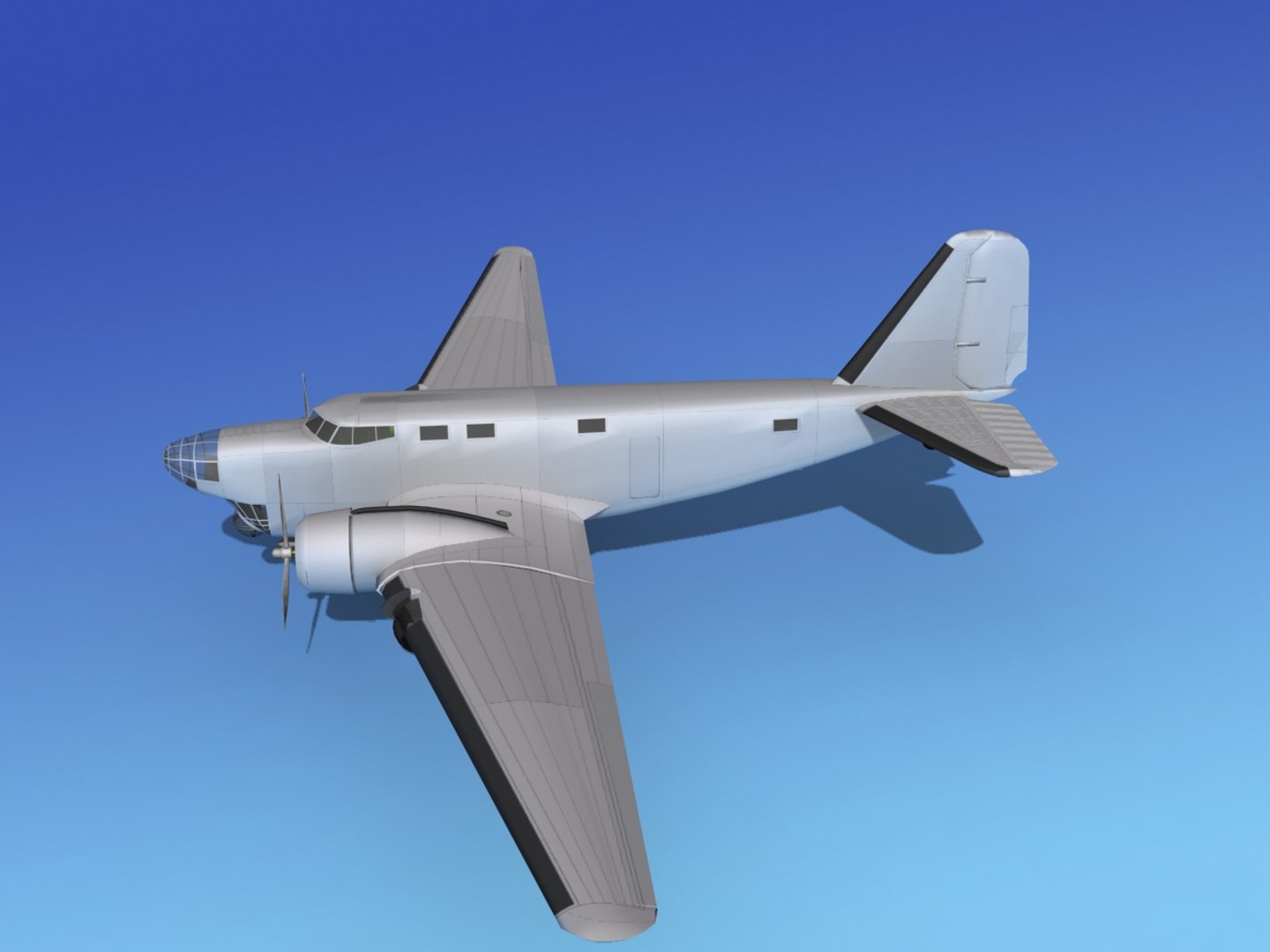 3d model of douglas b-18 bolo bomber