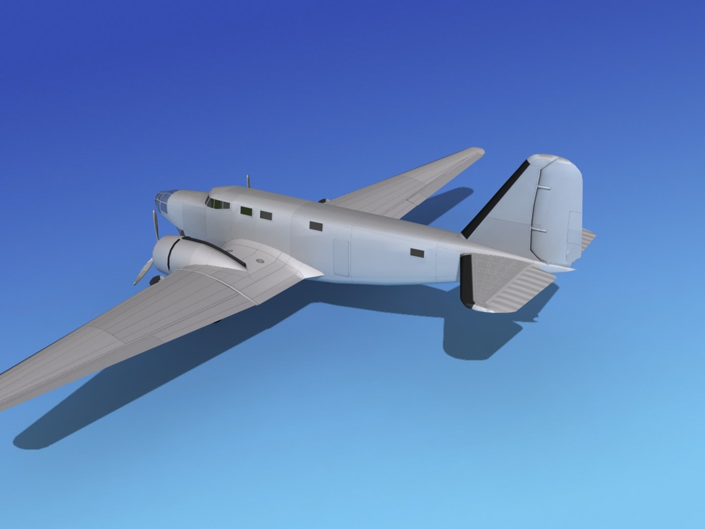 3d model of douglas b-18 bolo bomber