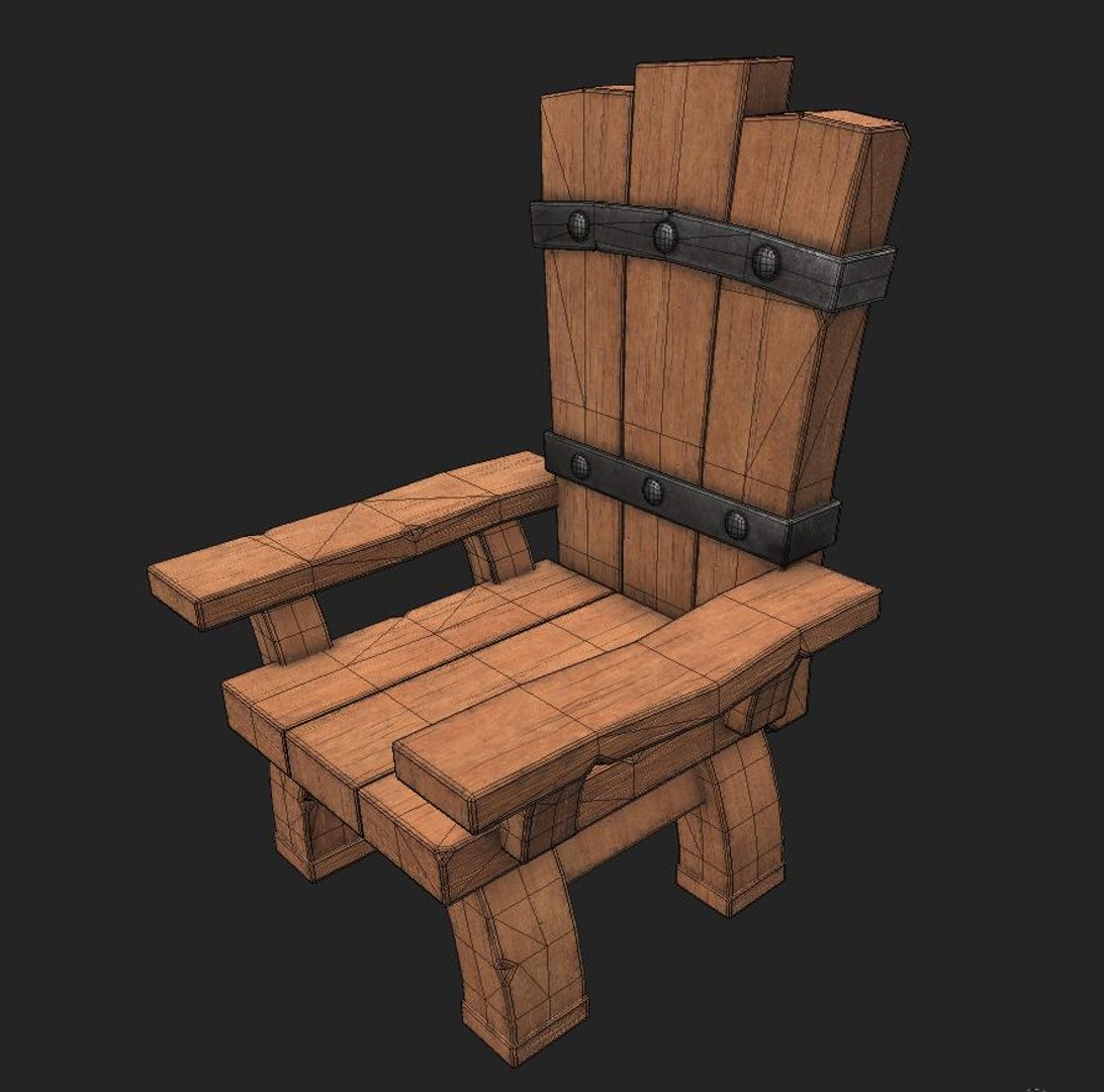 3D stylized chair - TurboSquid 1607374