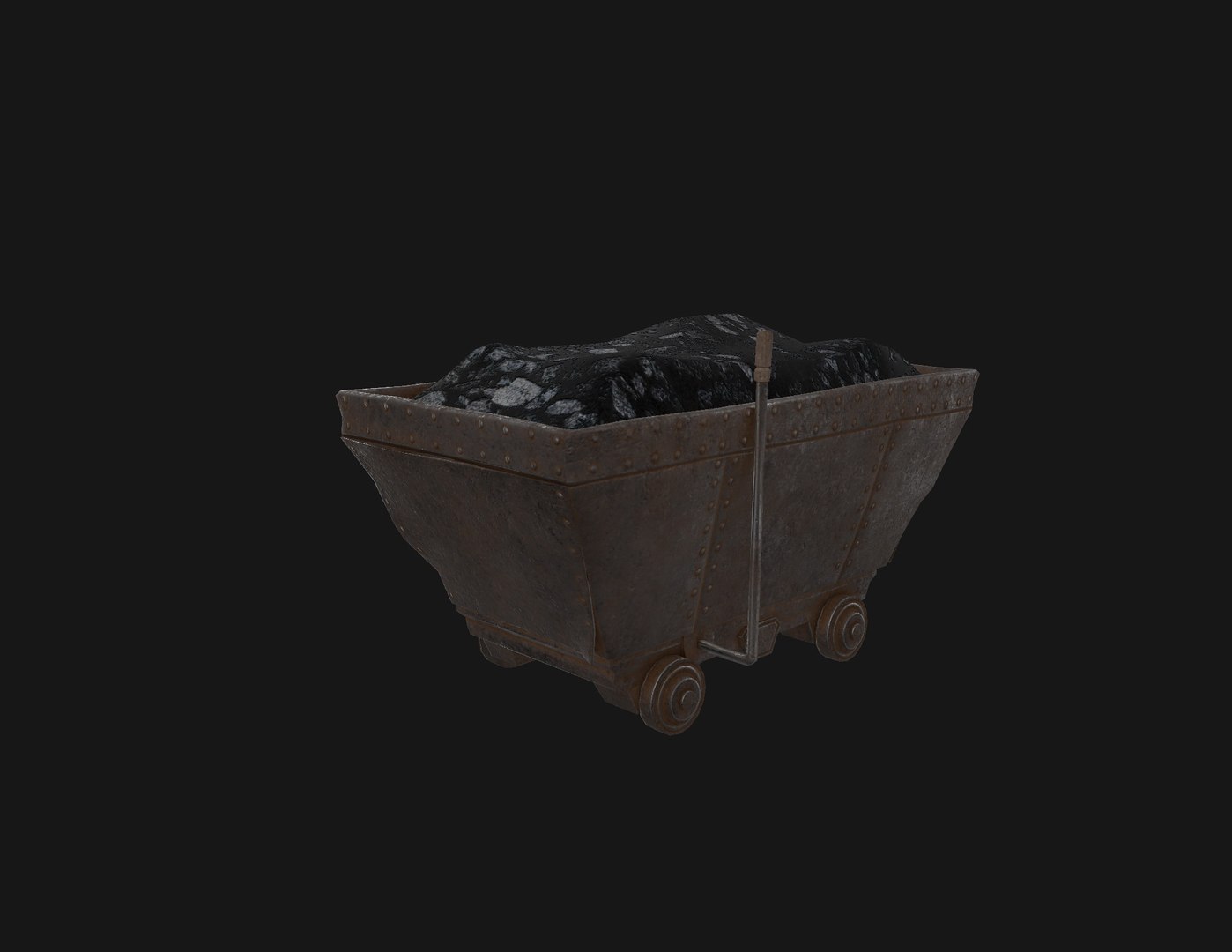 3D Rusty Trolley Model - TurboSquid 1557158