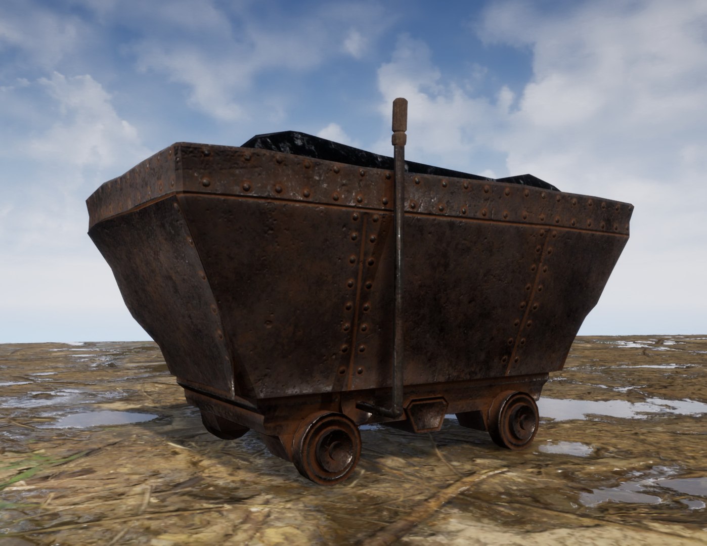 3D Rusty Trolley Model - TurboSquid 1557158