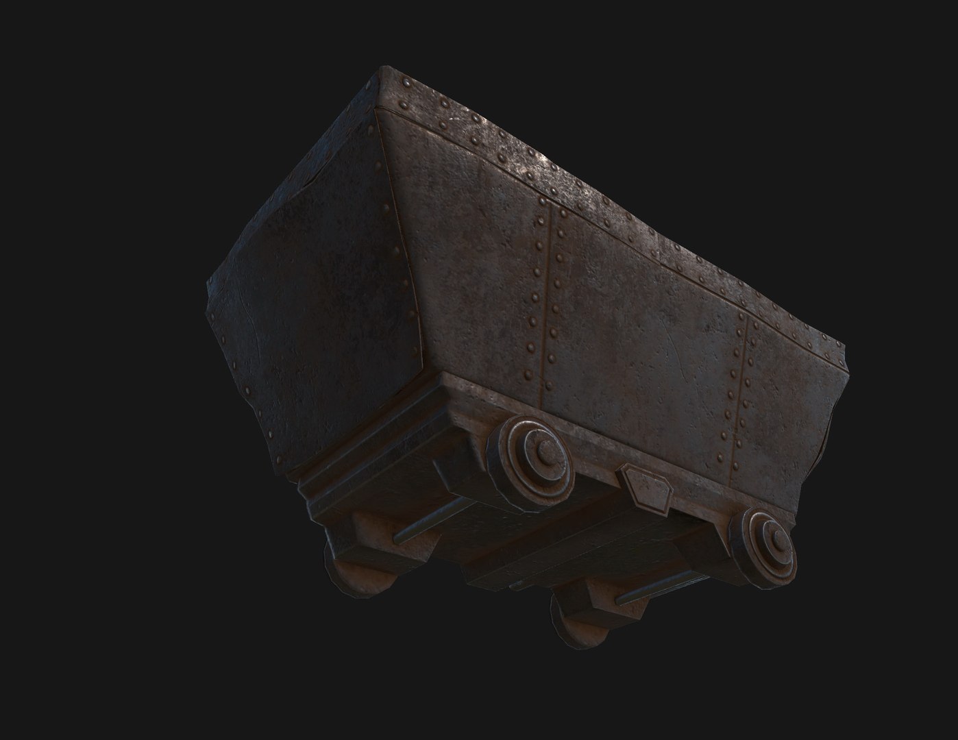 3D Rusty Trolley Model - TurboSquid 1557158