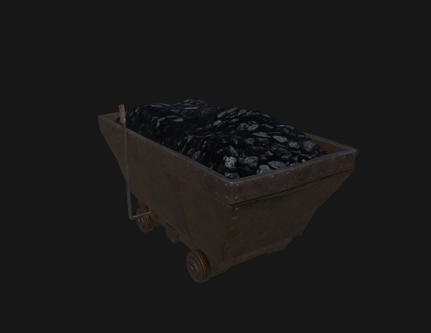 3D Rusty Trolley Model - TurboSquid 1557158