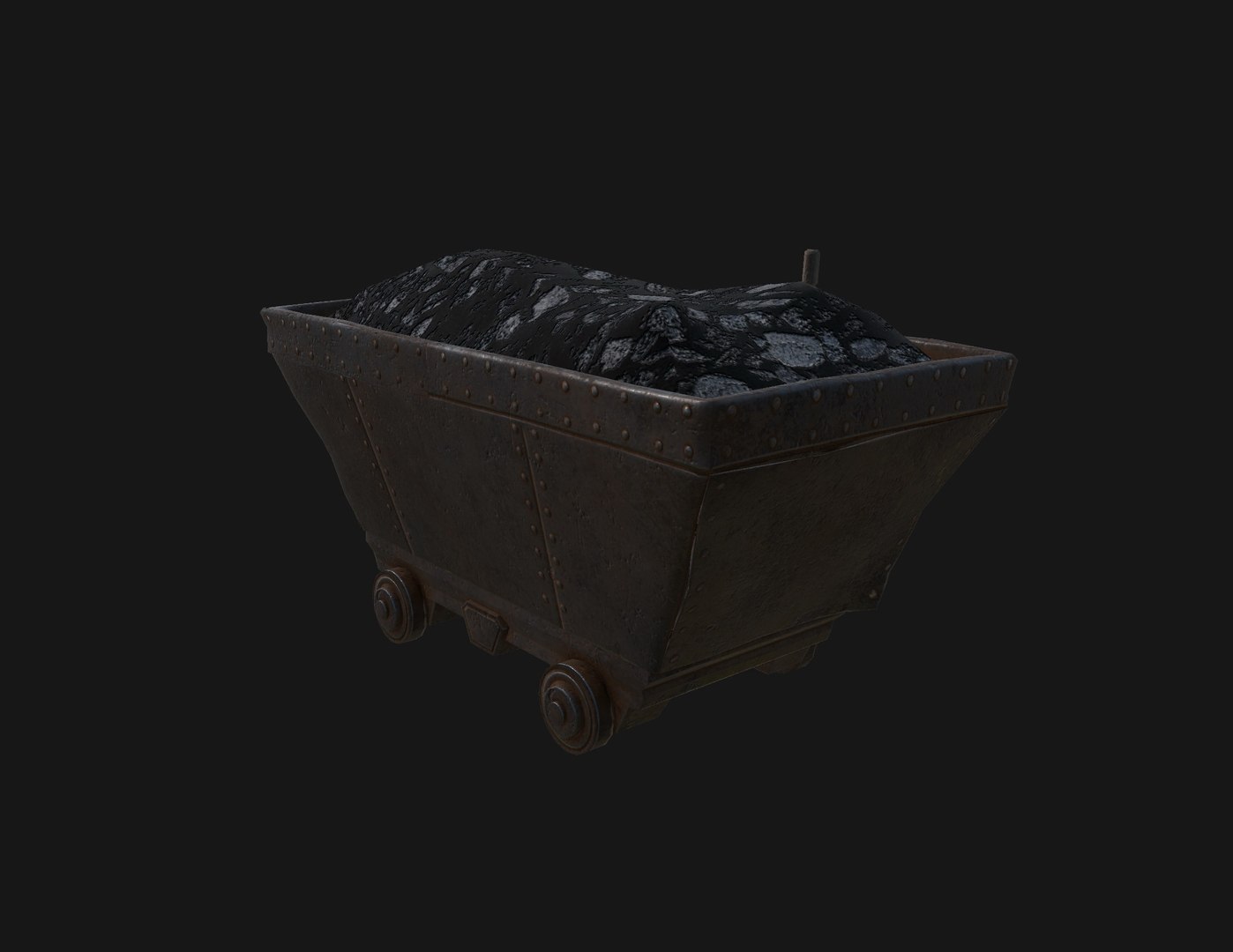 3D Rusty Trolley Model - TurboSquid 1557158