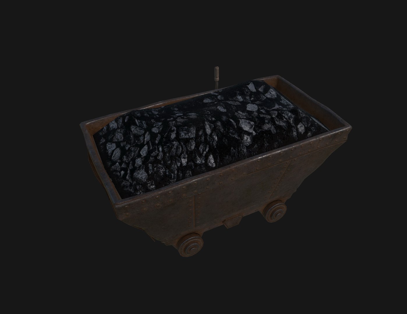 3D Rusty Trolley Model - TurboSquid 1557158
