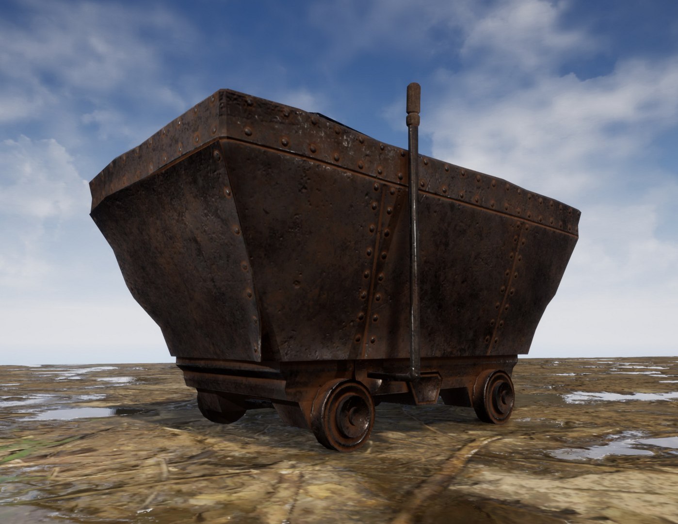 3D Rusty Trolley Model - TurboSquid 1557158