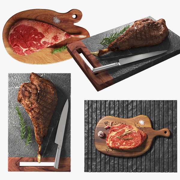 3d c4d beef rib roasts steaks