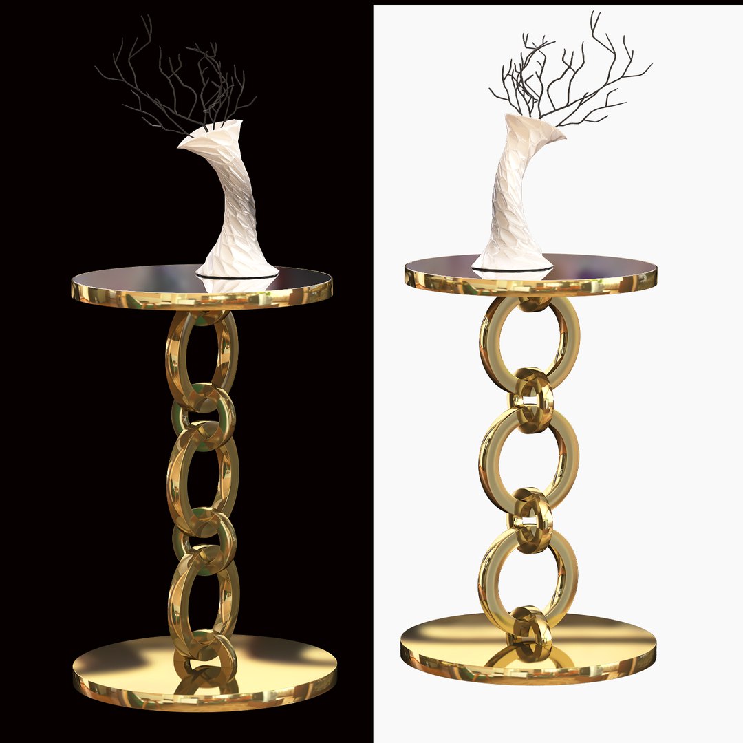 Golden Bracelet Table Model - TurboSquid 1323741
