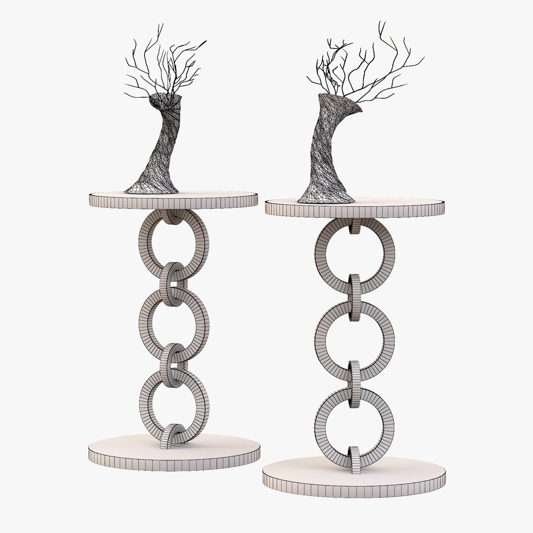 Golden Bracelet Table Model - TurboSquid 1323741