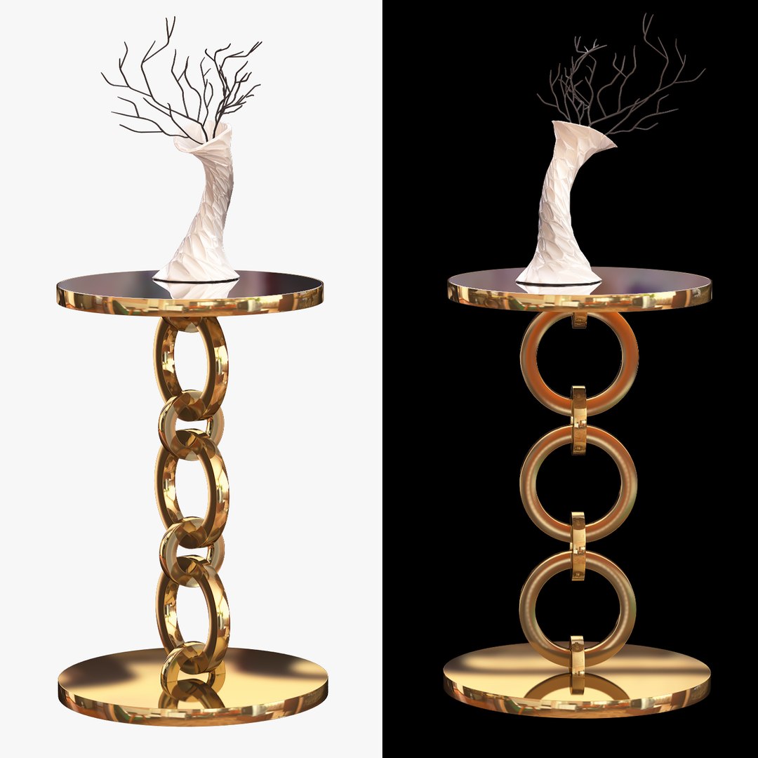 Golden Bracelet Table Model - TurboSquid 1323741