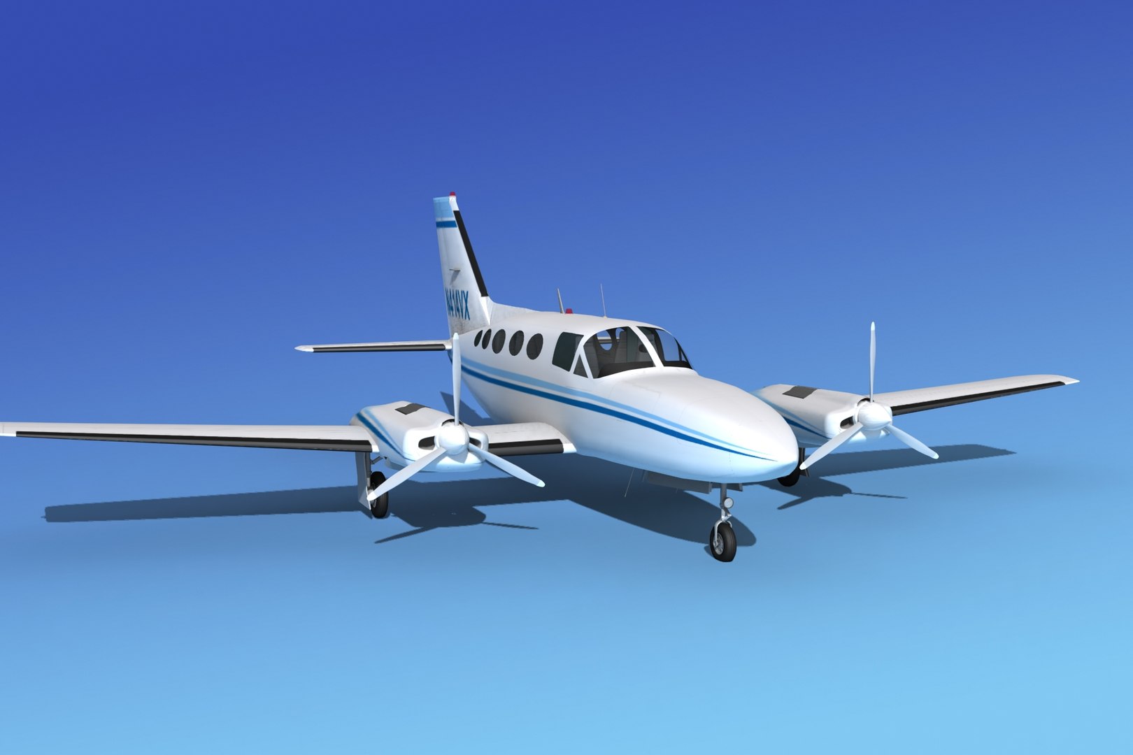 3d Scale Cessna 414 Chancellor Model