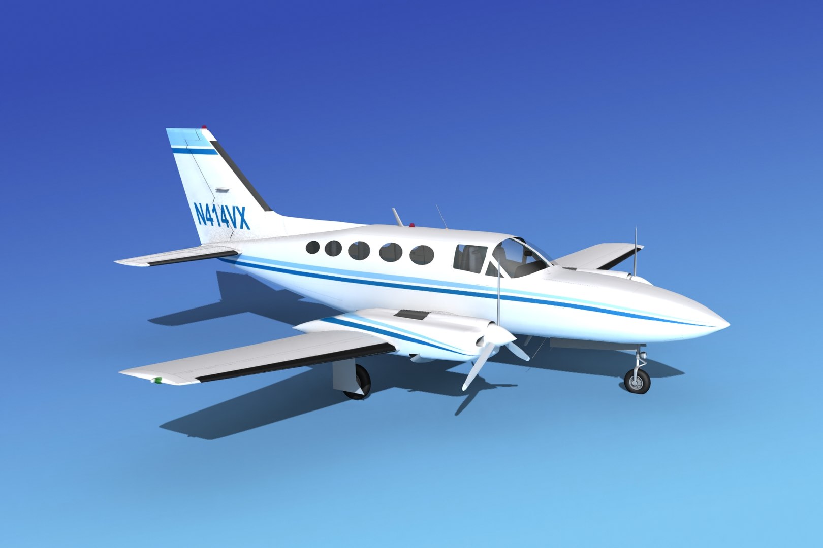 3d Scale Cessna 414 Chancellor Model