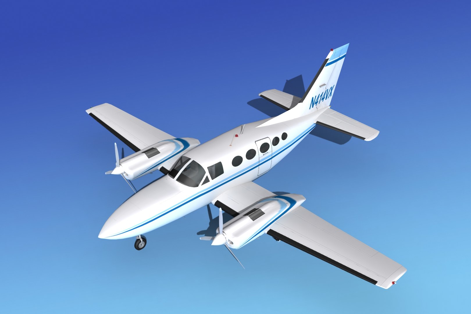 3d Scale Cessna 414 Chancellor Model