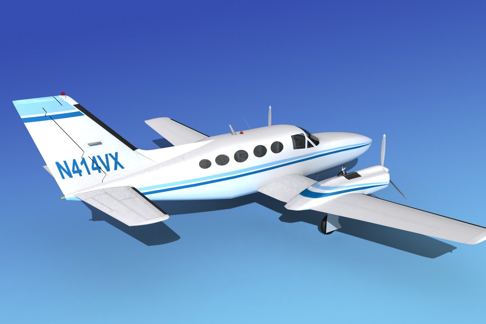 3d Scale Cessna 414 Chancellor Model