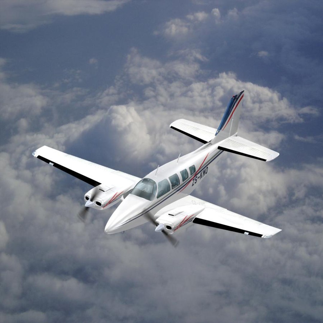 3d Beechcraft Baron B58 Private