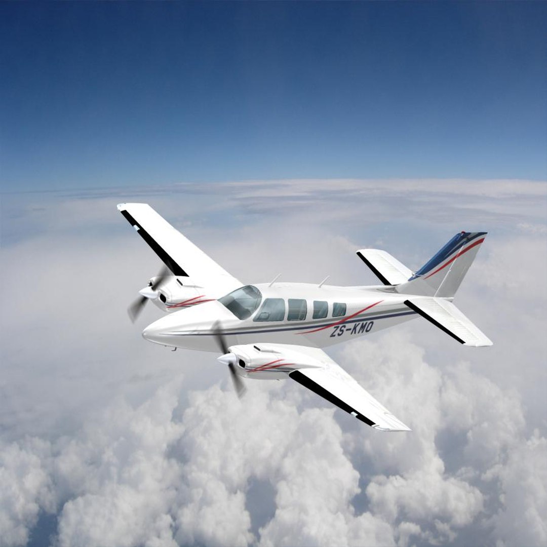 3d Beechcraft Baron B58 Private