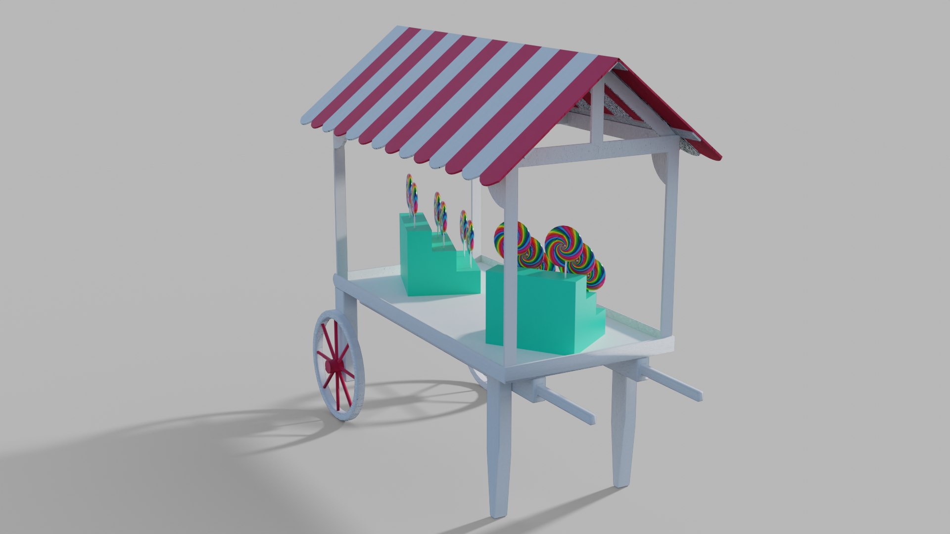 3D CANDY HAND CAR -Carrito de dulces model - TurboSquid 2158570