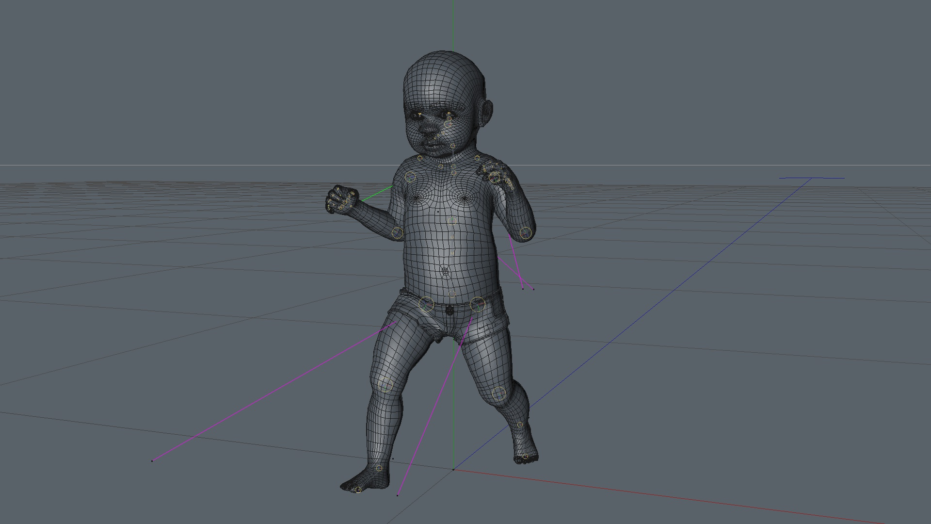 ANIMATED WALKING EURO 1 YEAR OLD BABY TYPE 2 3D Model - TurboSquid 1882307
