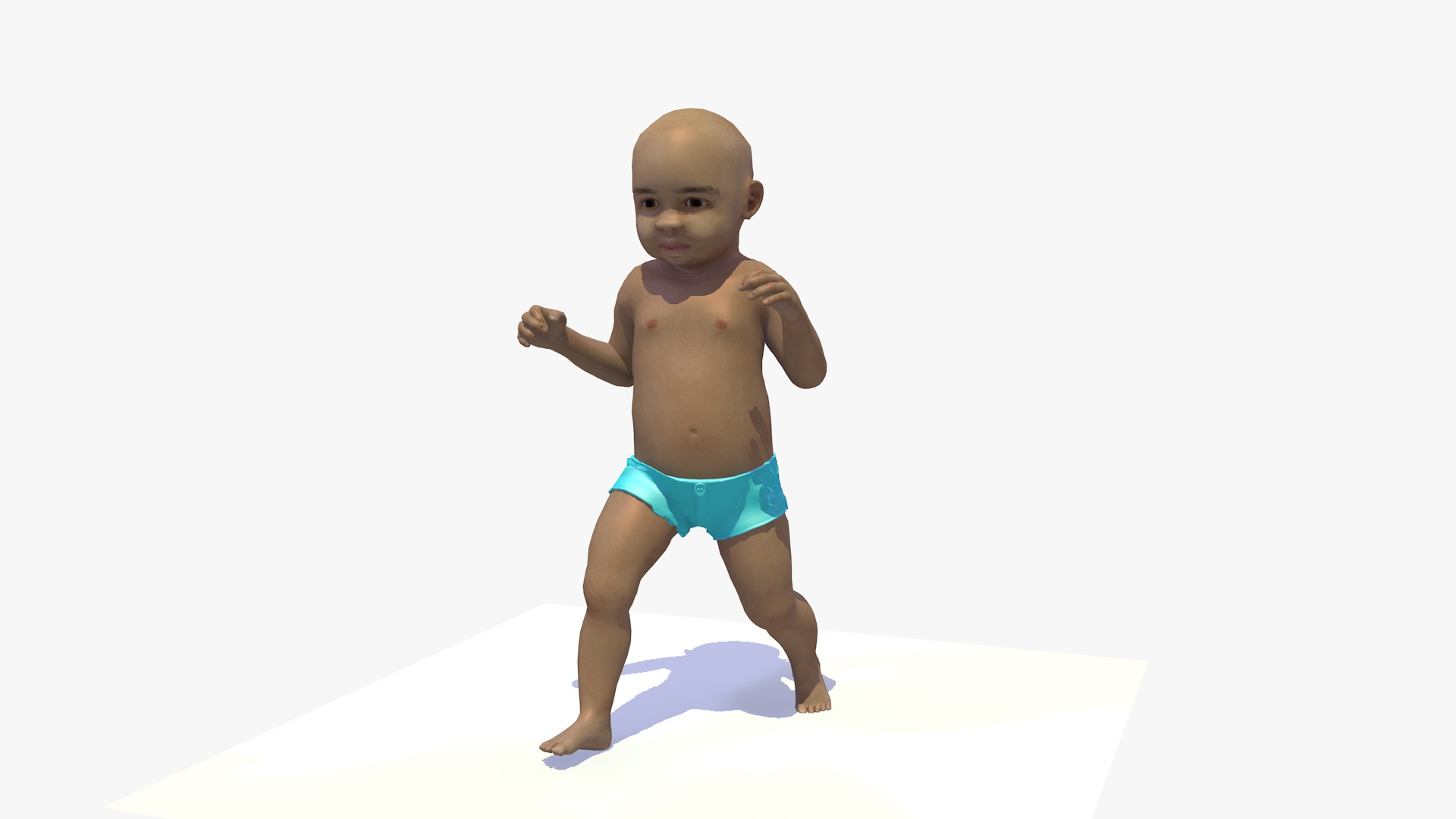 ANIMATED WALKING EURO 1 YEAR OLD BABY TYPE 2 3D Model - TurboSquid 1882307