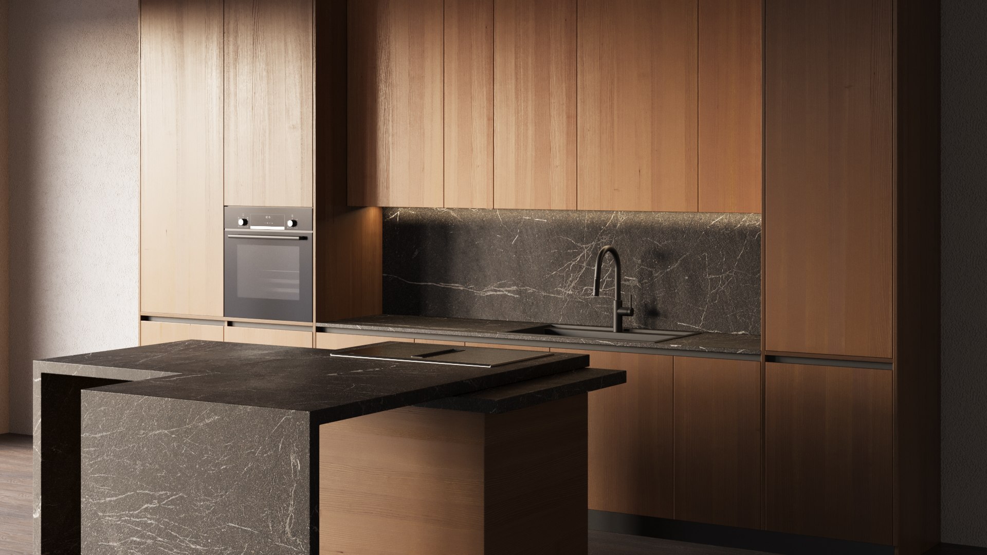 3D Kitchen 01 With Island - TurboSquid 2067741