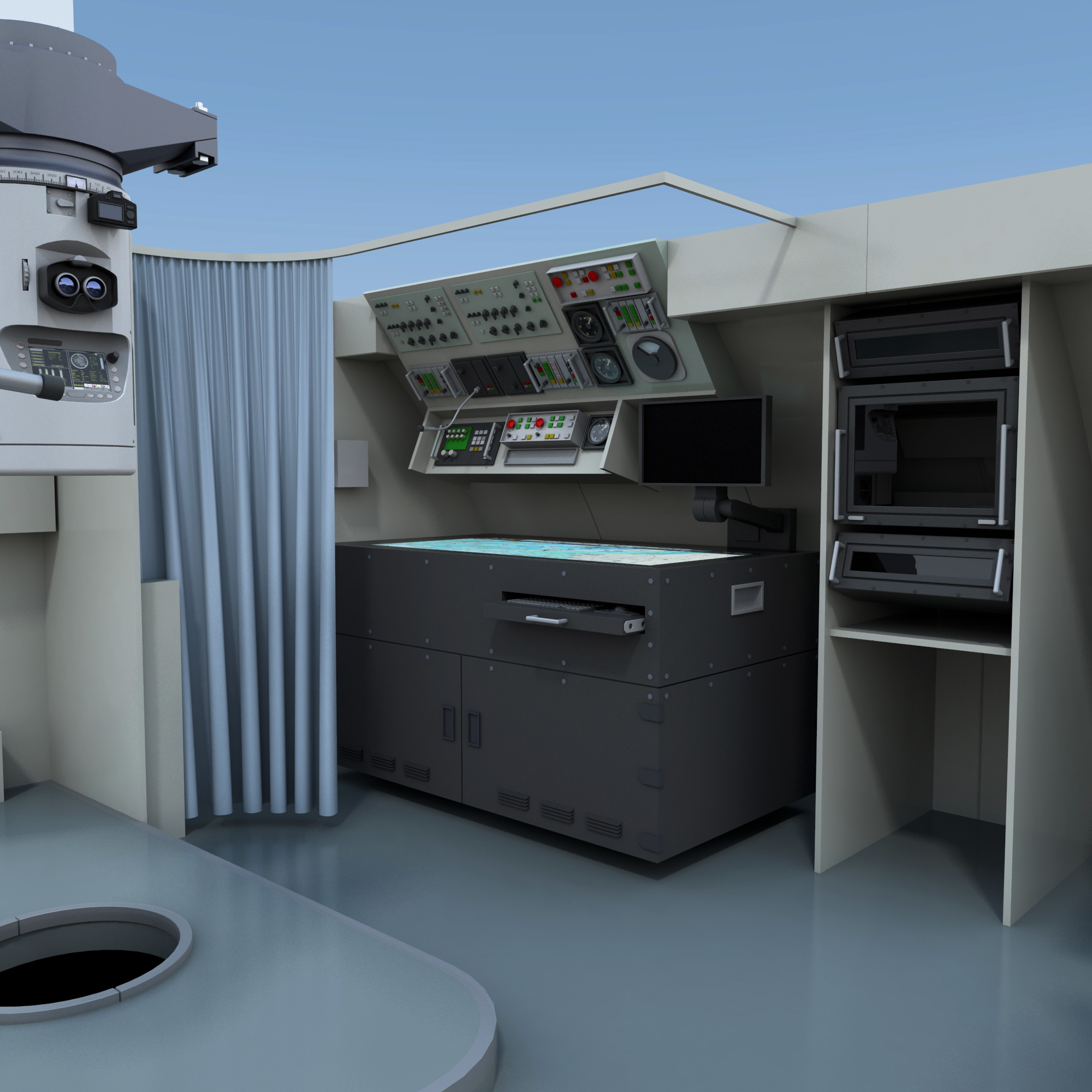 3D submarine bridge model - TurboSquid 1479133