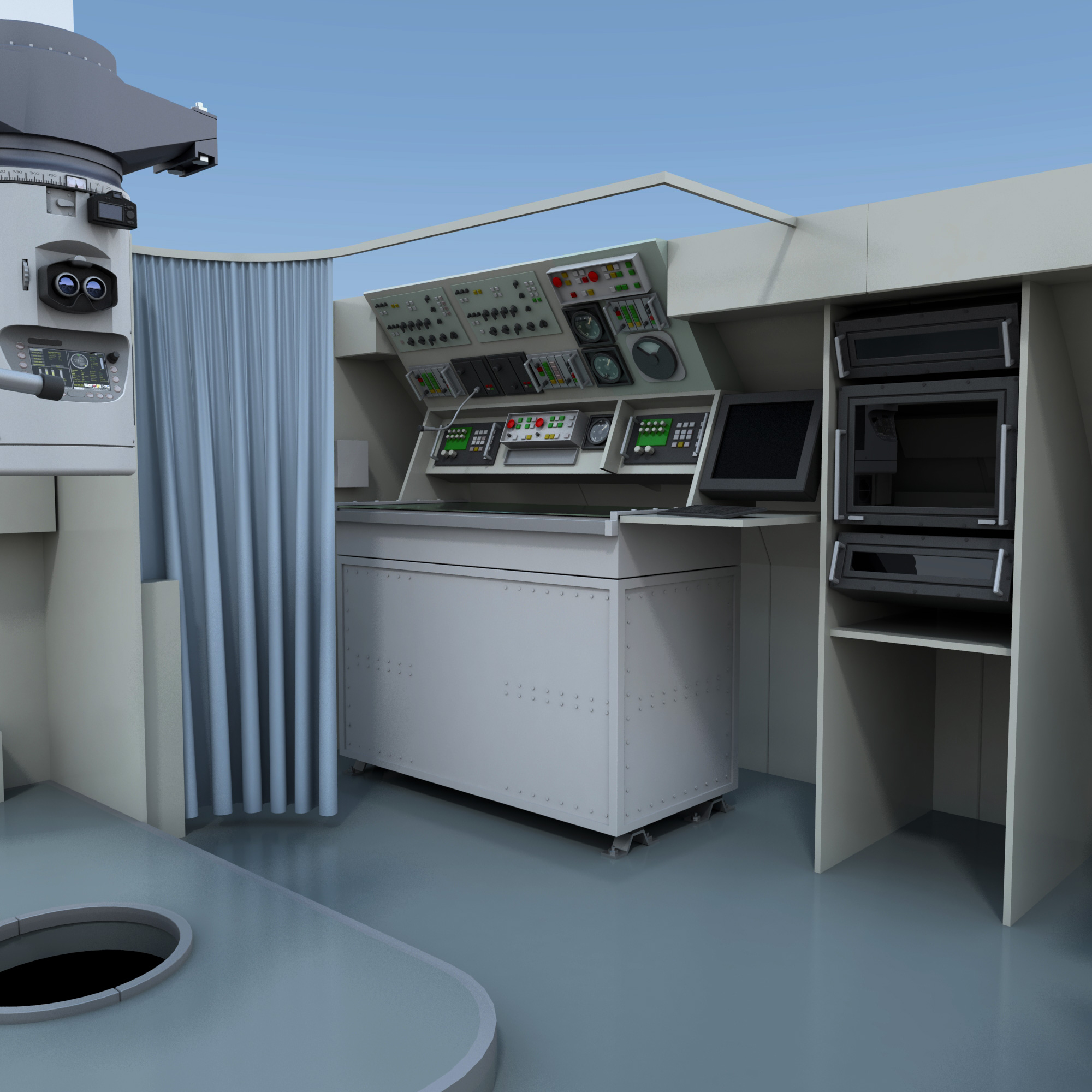 3D submarine bridge model - TurboSquid 1479133