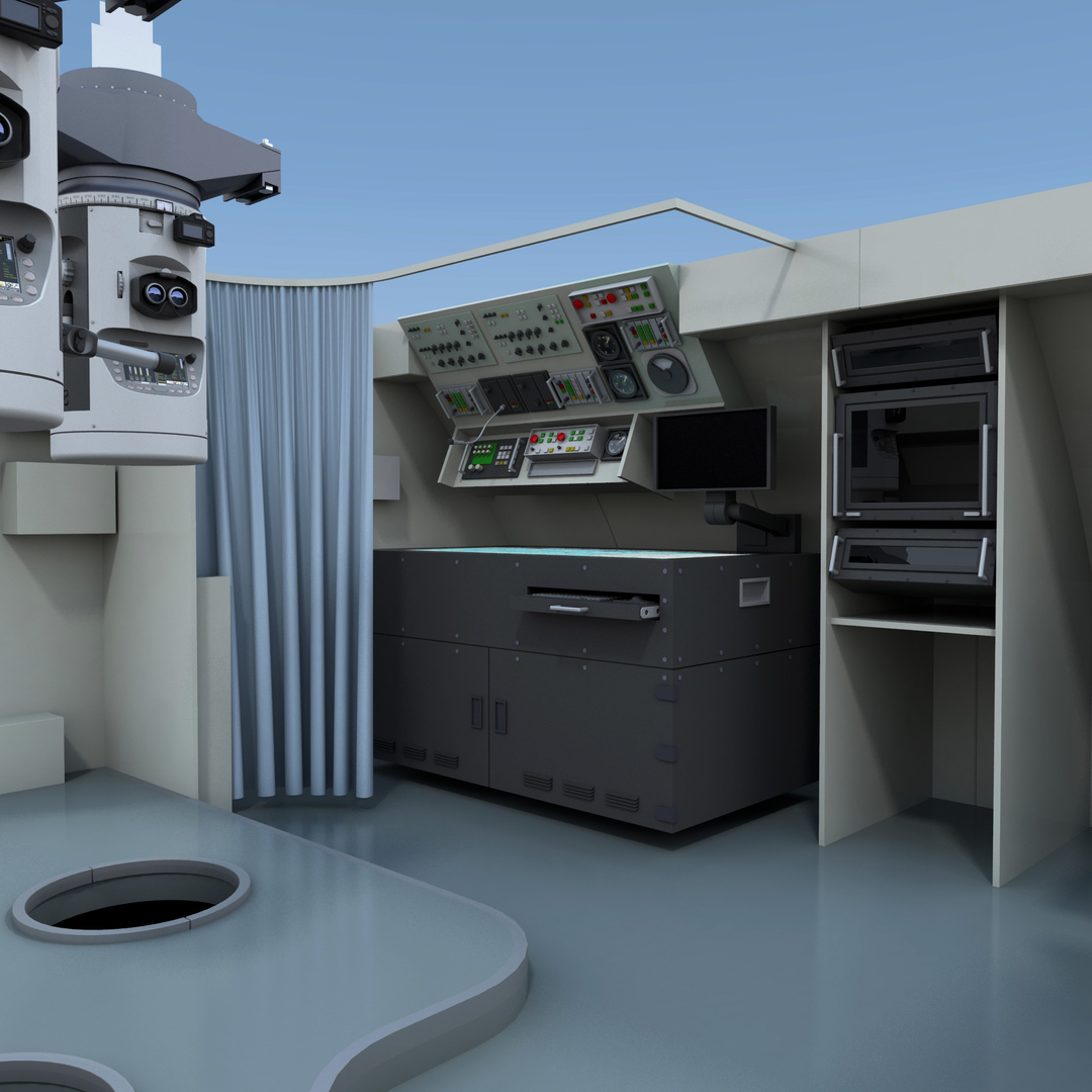 3D submarine bridge model - TurboSquid 1479133