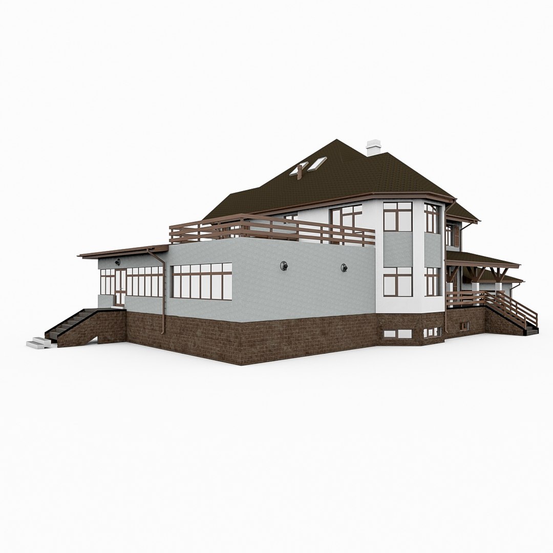 3d House Alpine Model