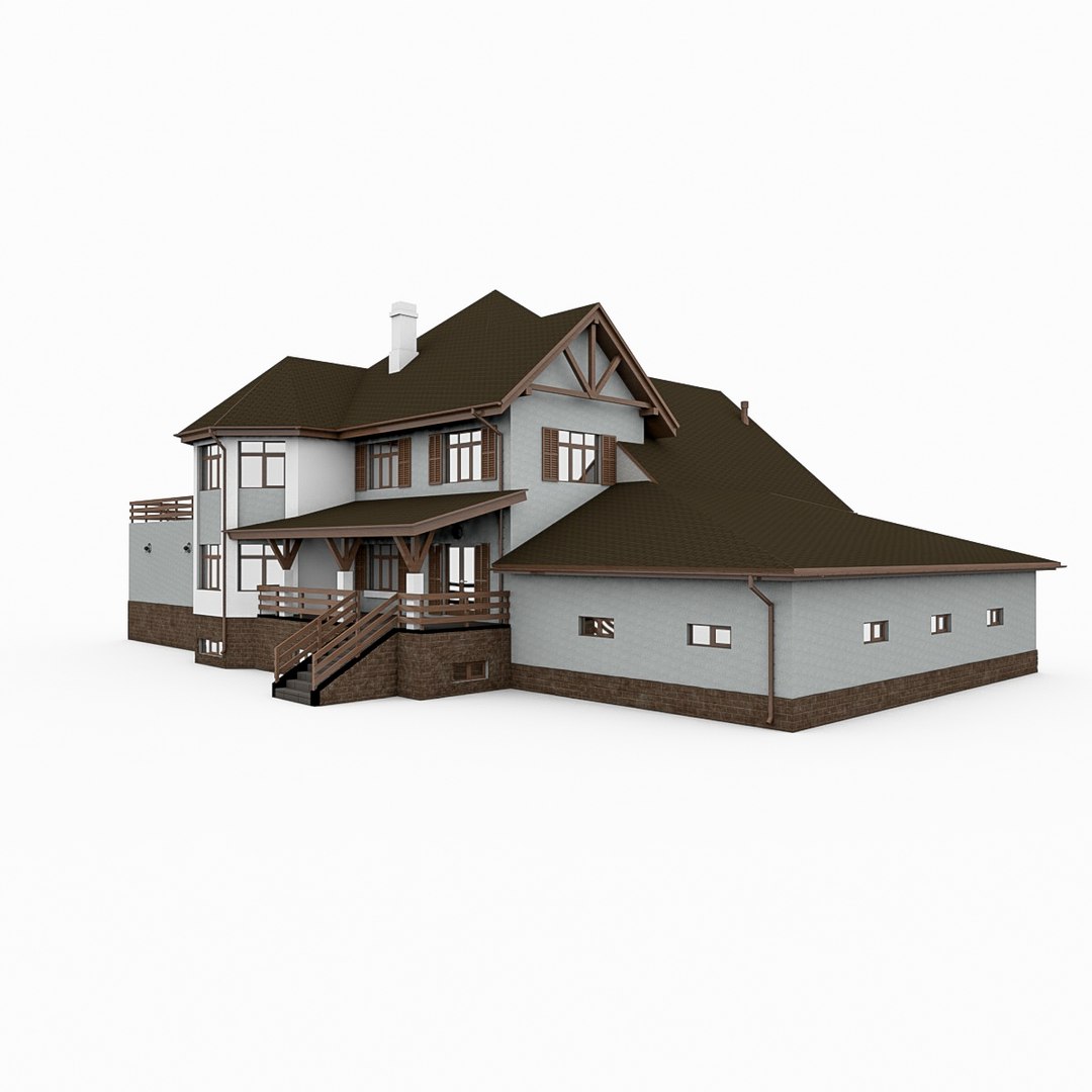 3d House Alpine Model