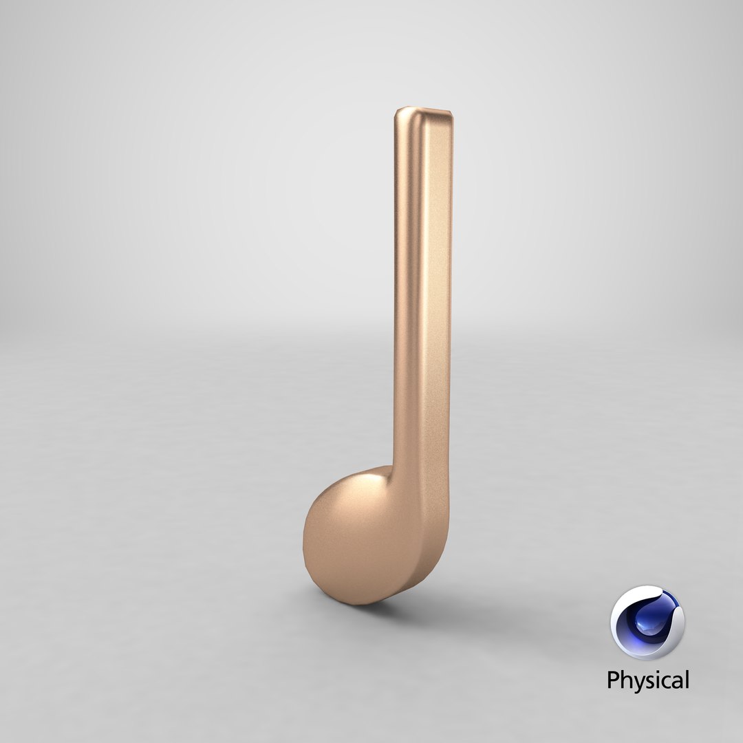 3D Crotchet Quarter Note model - TurboSquid 2019568