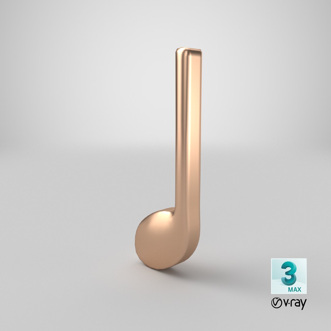 3D Crotchet Quarter Note model - TurboSquid 2019568