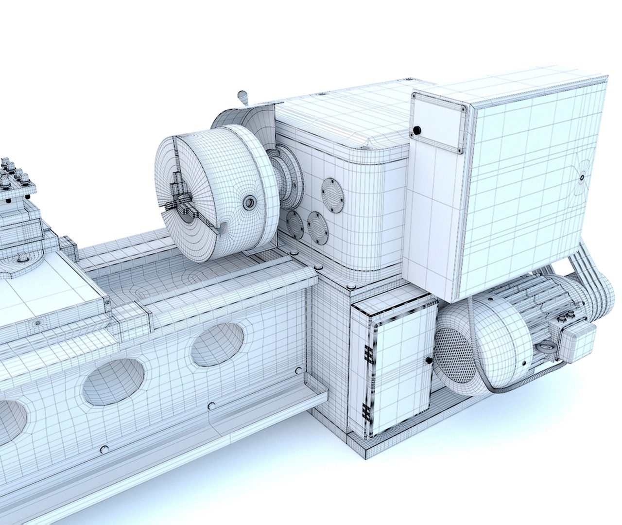 1M63 Lathe machine - Industrial machine tool 3D model - TurboSquid 1809404