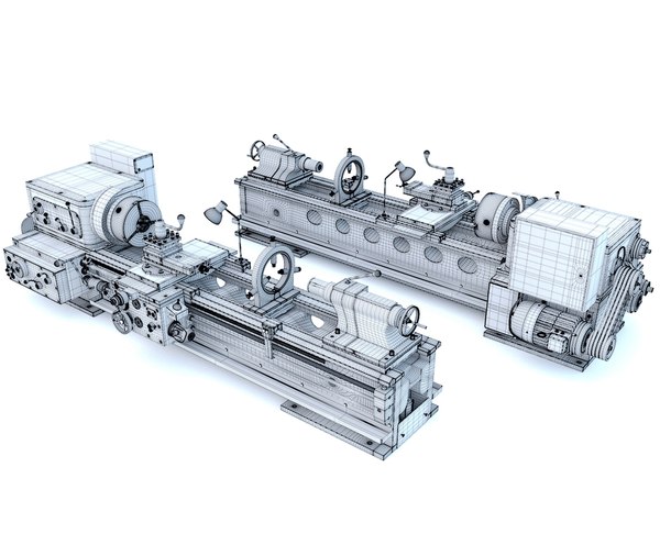 1M63 Lathe machine - Industrial machine tool 3D model - TurboSquid 1809404