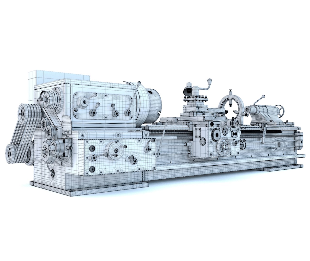 1M63 Lathe Machine - Industrial Machine Tool 3D Model - TurboSquid 1809404